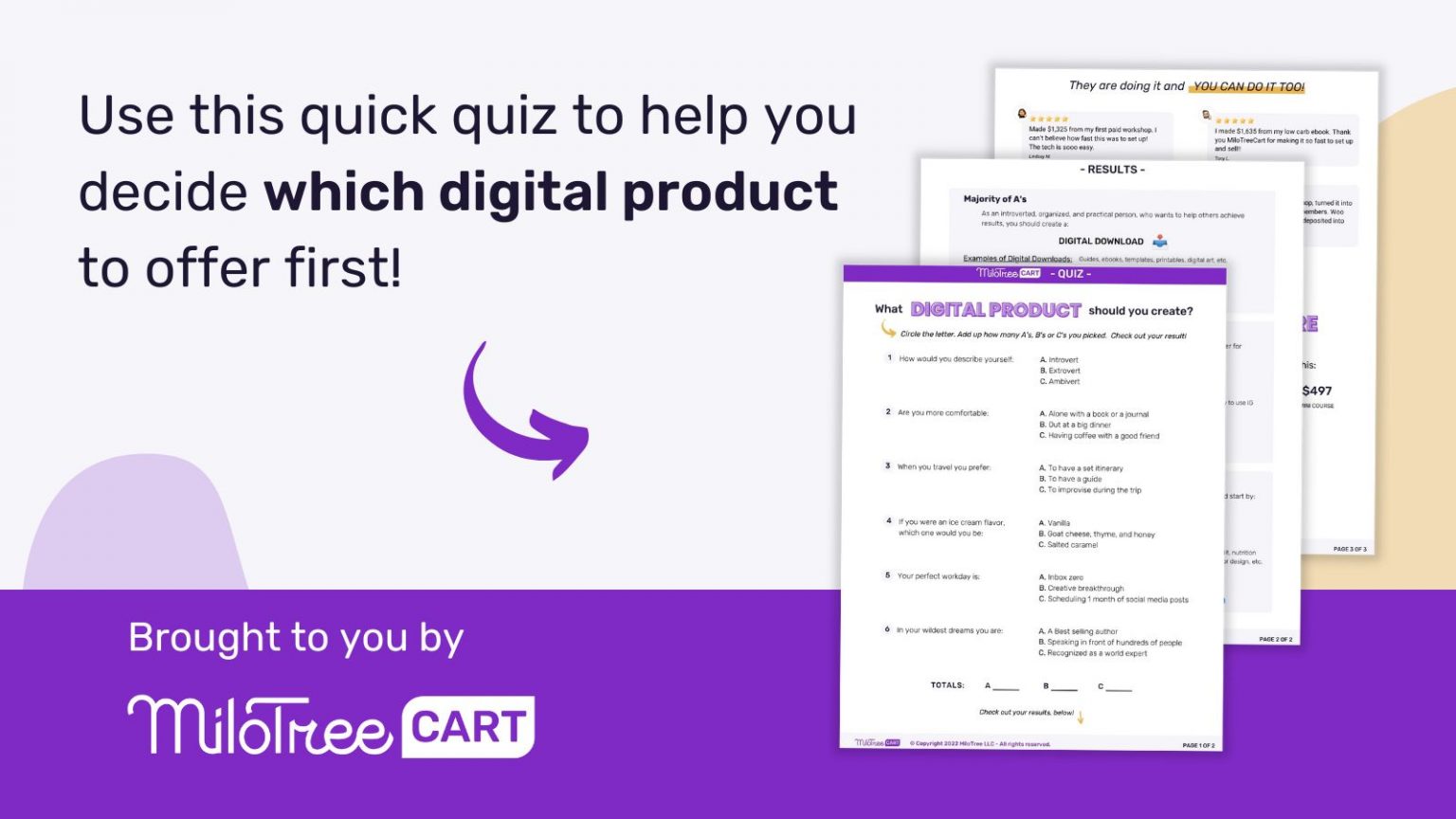 Get Your FREE Digital Product Personality Quiz! - MiloTree
