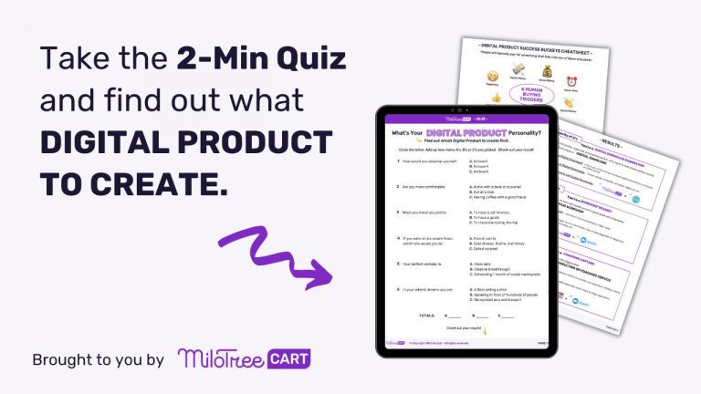 Digital Product Personality QUIZ - MiloTree